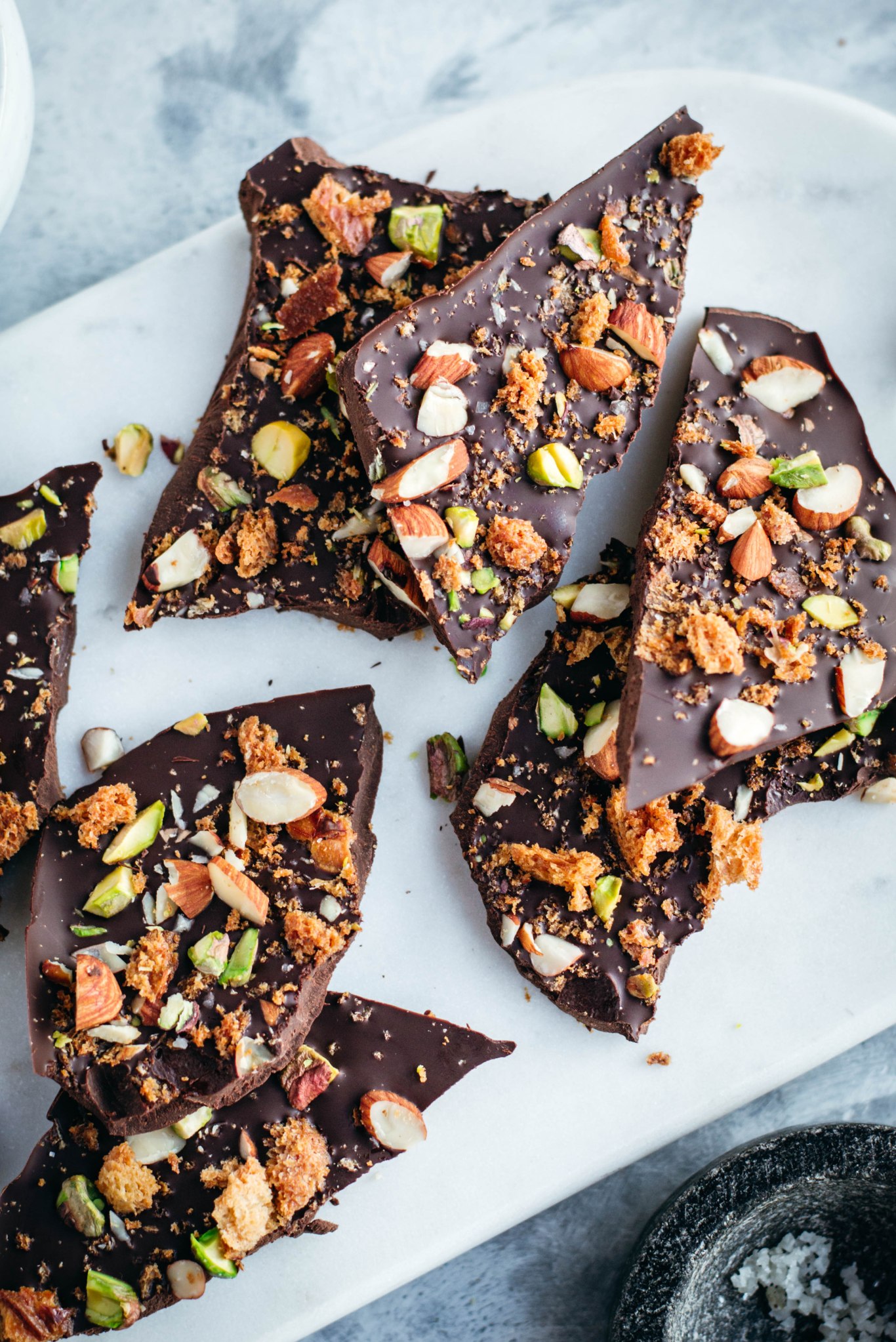 Homemade chocolate bark with nuts and toasted bread – A MATTER OF ...