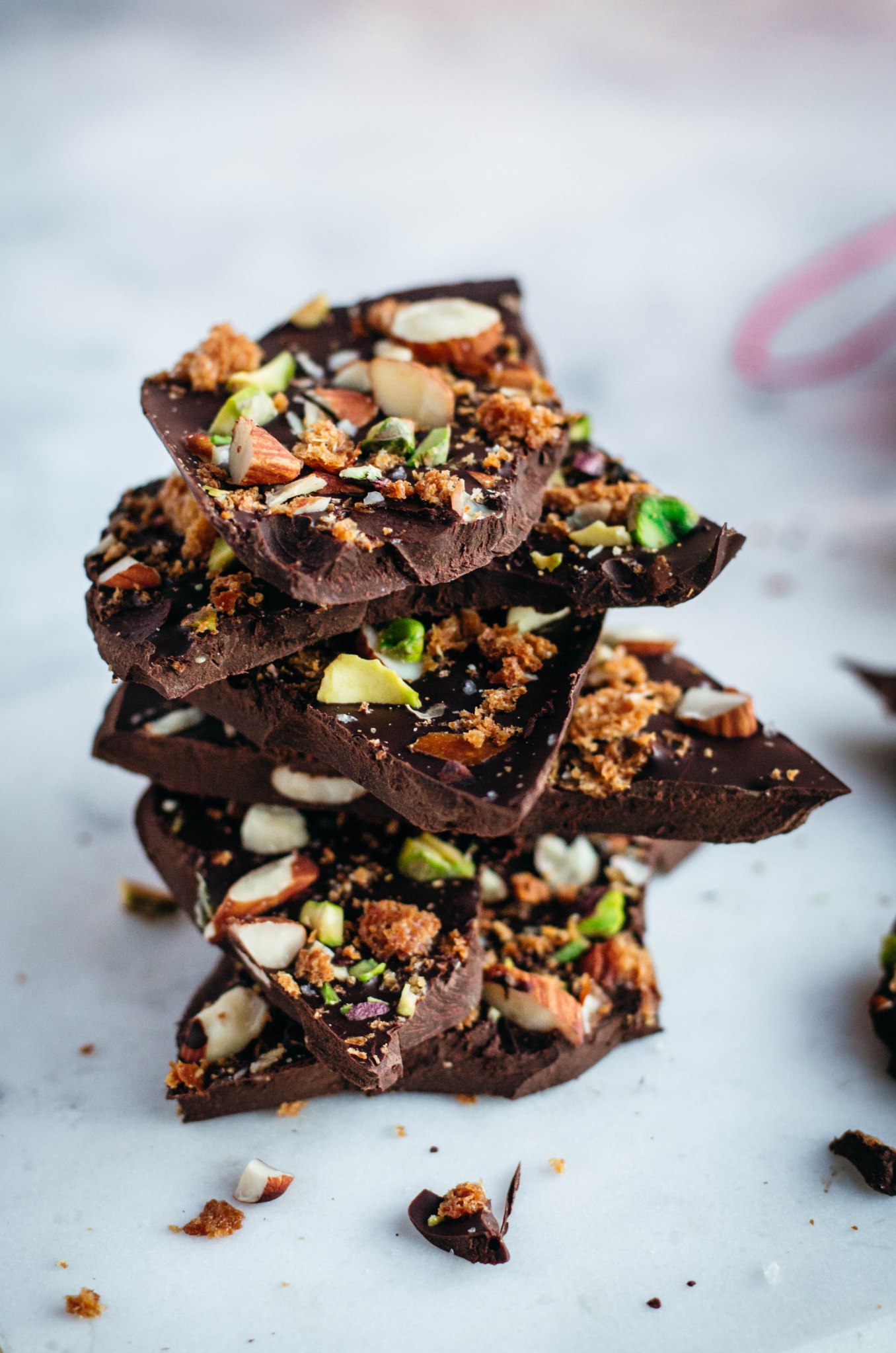 Homemade chocolate bark with nuts and toasted bread – A MATTER OF ...